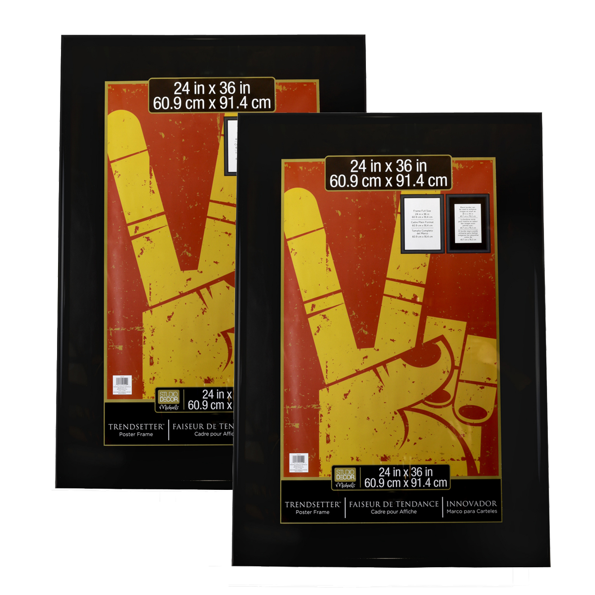 Trendsetter 2 Pack Poster Frames By Studio D cor trendsetter-2-pack-poster-frames-by-studio-d-cor